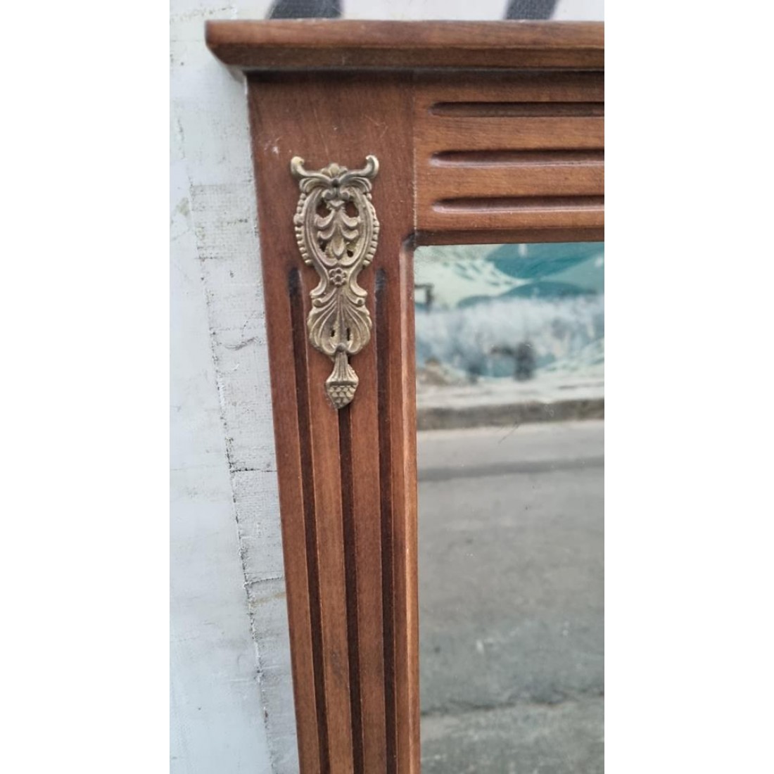Καθρέφτης με μεταλλικές λεπτομέρειες Granny's 114293- Vintage
